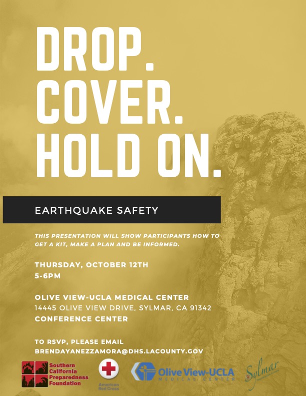 Earthquake Safety • Oct. 12th • 5p-6p
