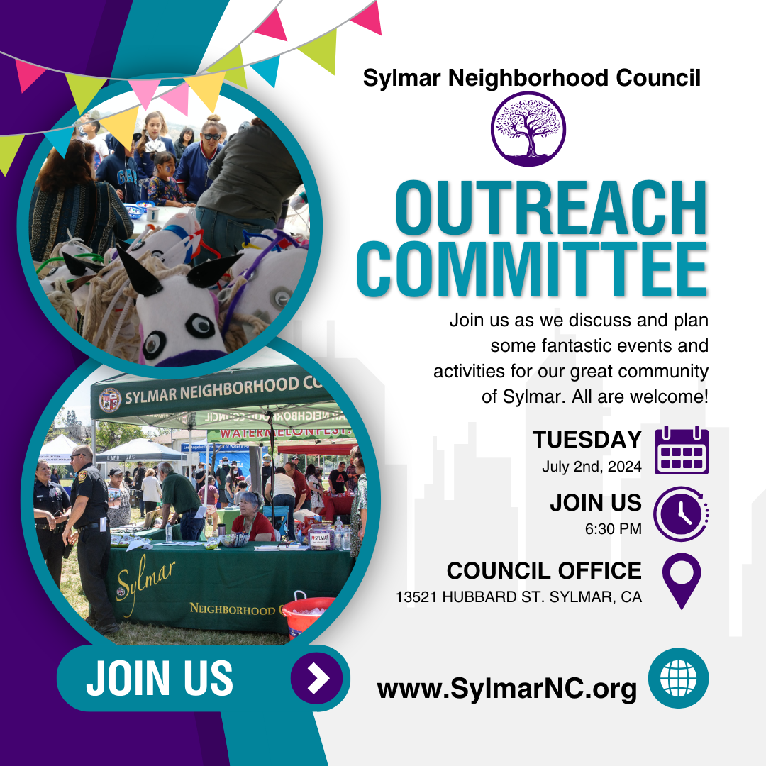 Outreach Committee • July Meeting • All are Welcome!